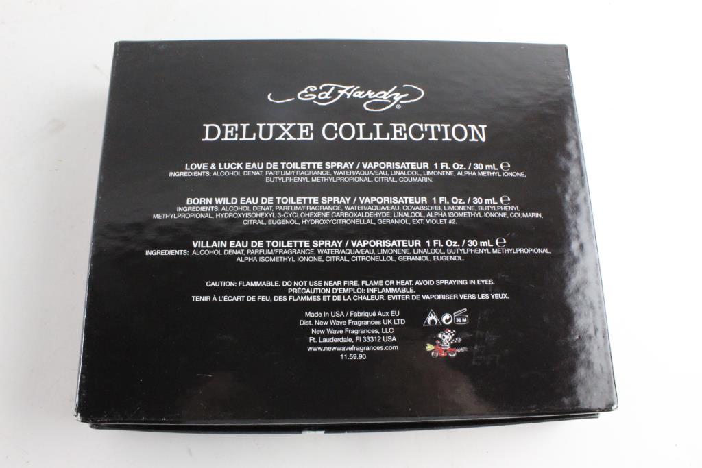 Ed Hardy Deluxe Collection Mens 3-Piece Fragrance Set | Property Room