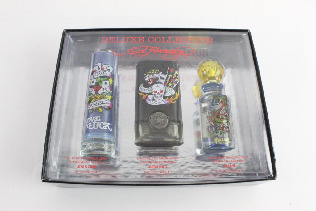 Ed Hardy Deluxe Collection Mens 3-Piece Fragrance Set | Property Room