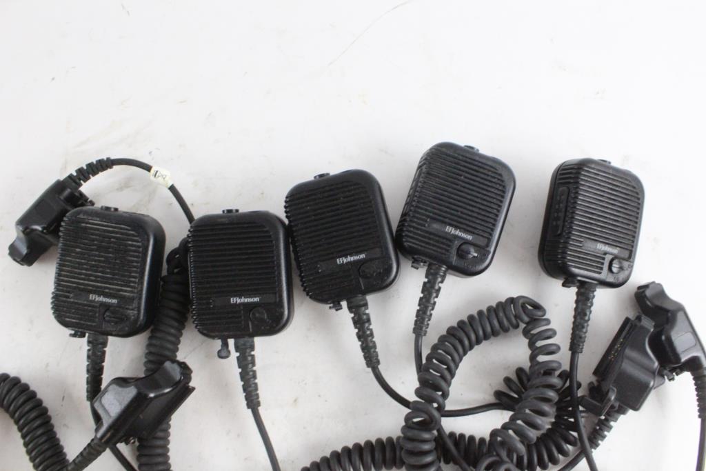 EF Johnson Two-Way Radio Microphone, 5 Pieces | Property Room