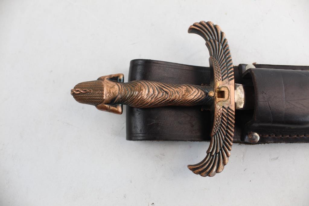 EGYPTIAN Queen Mummy Short Sword Wavy Blade Dagger Knife Letter Opener ...