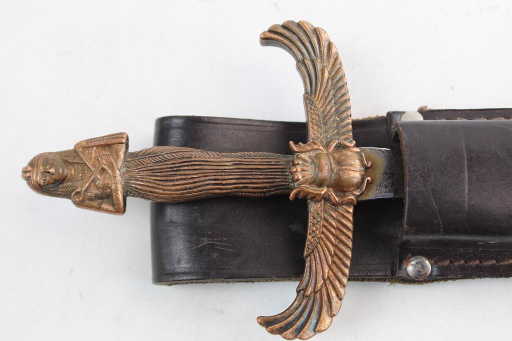 EGYPTIAN Queen Mummy Short Sword Wavy Blade Dagger Knife Letter Opener ...