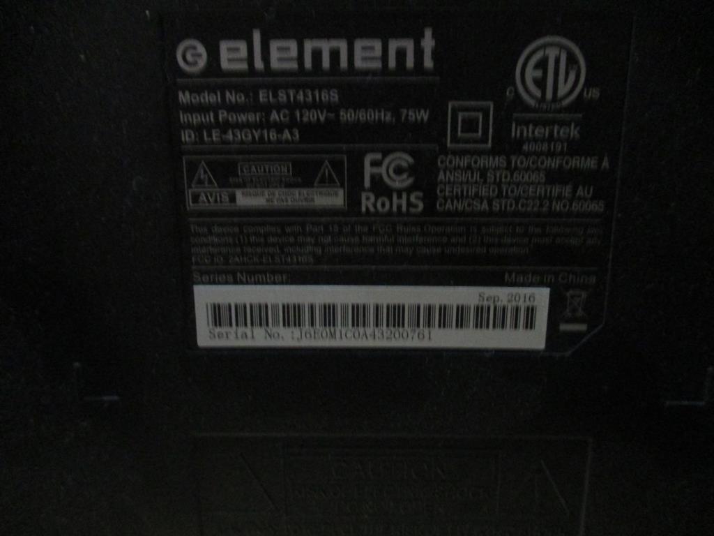 Element 43" Flatscreen TV | Property Room