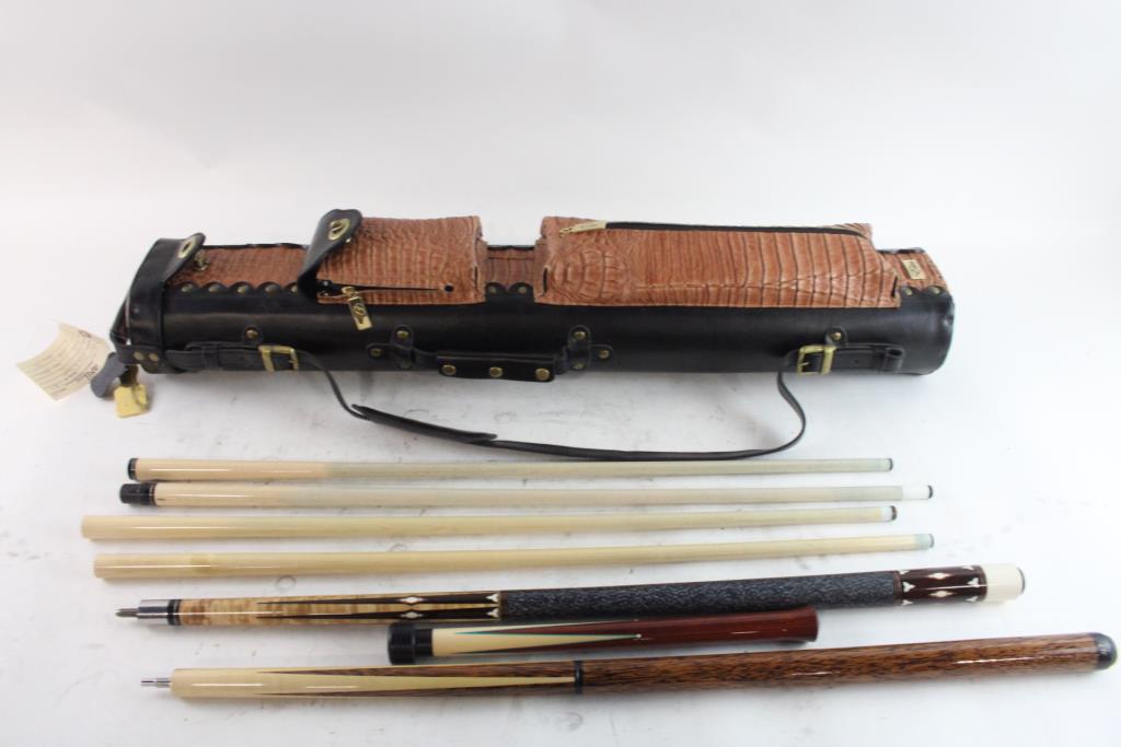 Elite Case With Lucasi, Schon & More Pool Cues | Property Room