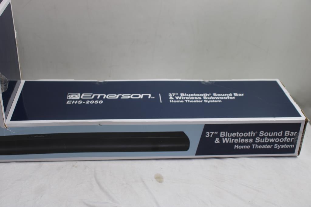Emerson 37" Blutooth Sound Bar & Wireless Subwoofer Home Theater System ...