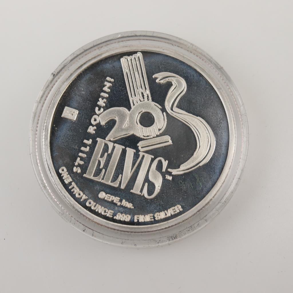 EPE Fine Silver Elvis Two Tone 1 Troy Oz Round | Property Room