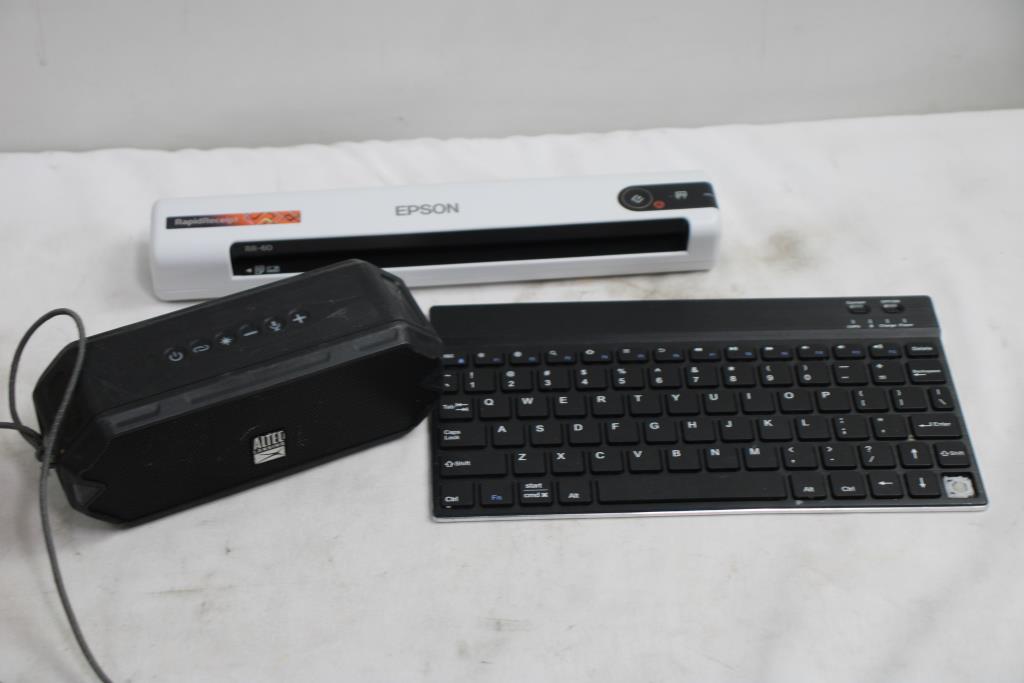 Epson Rr-60 Scanner, Keyboards,Anker Battery, Speaker | Property Room