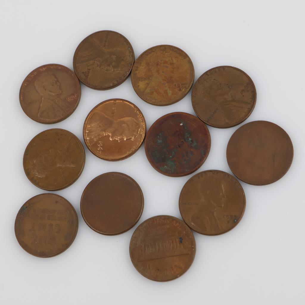 Error US Pennies, 12 Coins | Property Room