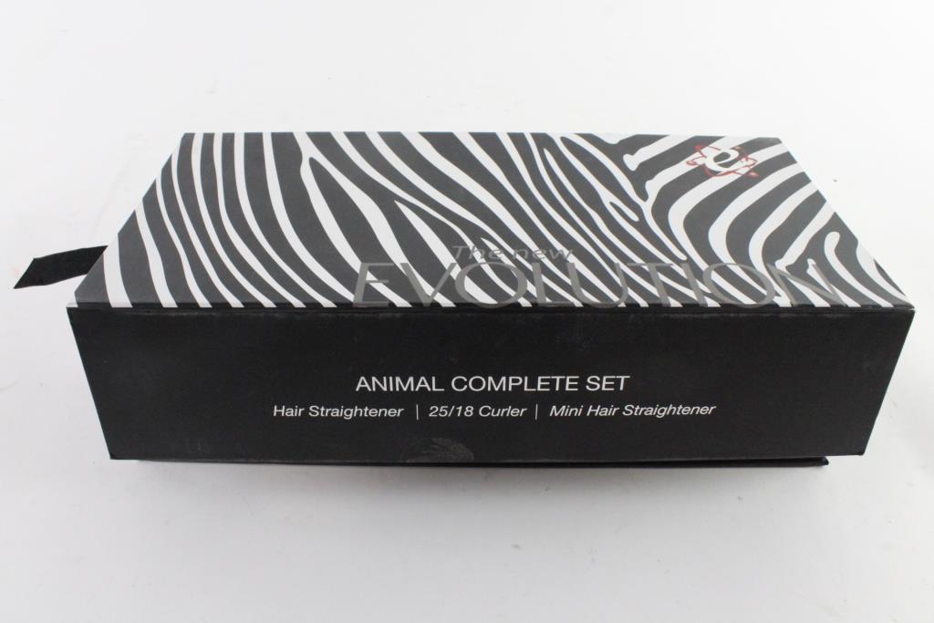 Evalectric Zebra Ceramic Hair Straightener Set | Property Room