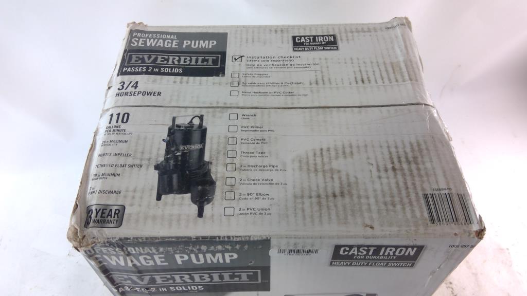 Everbilt Professional Sewage Pump | Property Room
