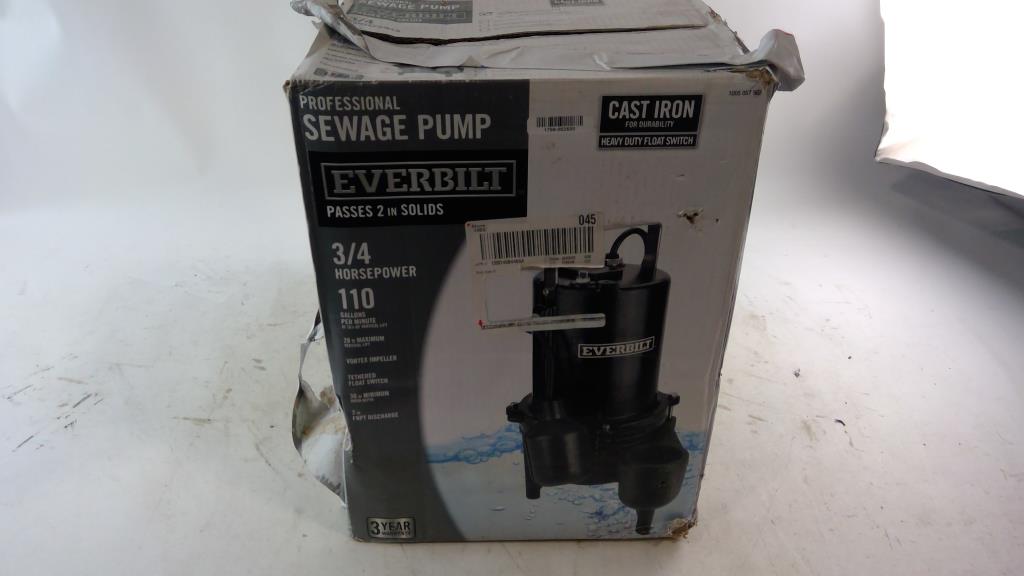 Everbilt Proffesional Sewage Pump | Property Room
