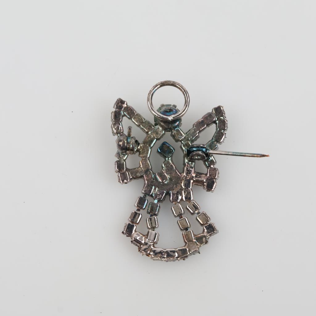 Fashion Angel Pin Clear Stones; Accessory Crossing Includes Box ...