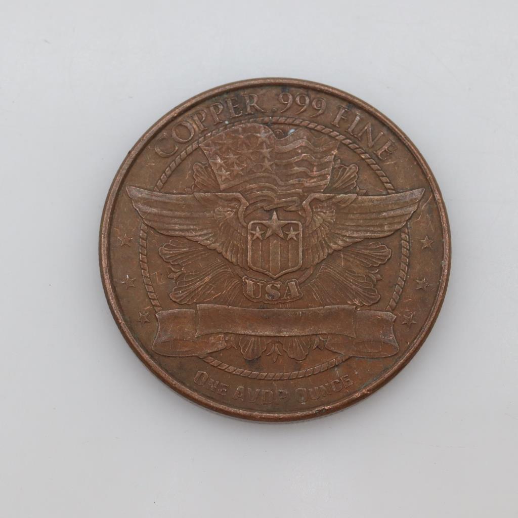 Fine Copper 1 AVDP Oz Round | Property Room