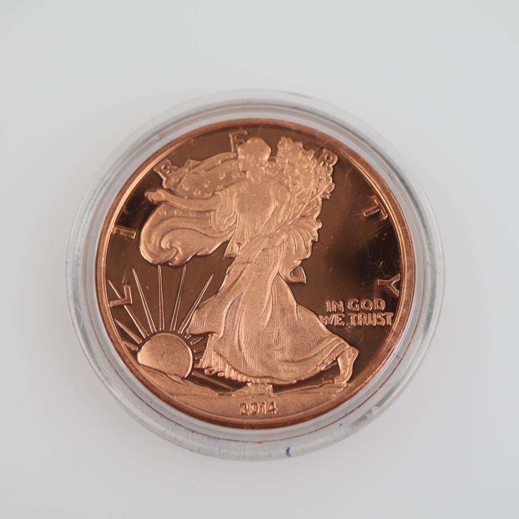 Fine Copper American Eagle Commemorative Gallery Round | Property Room