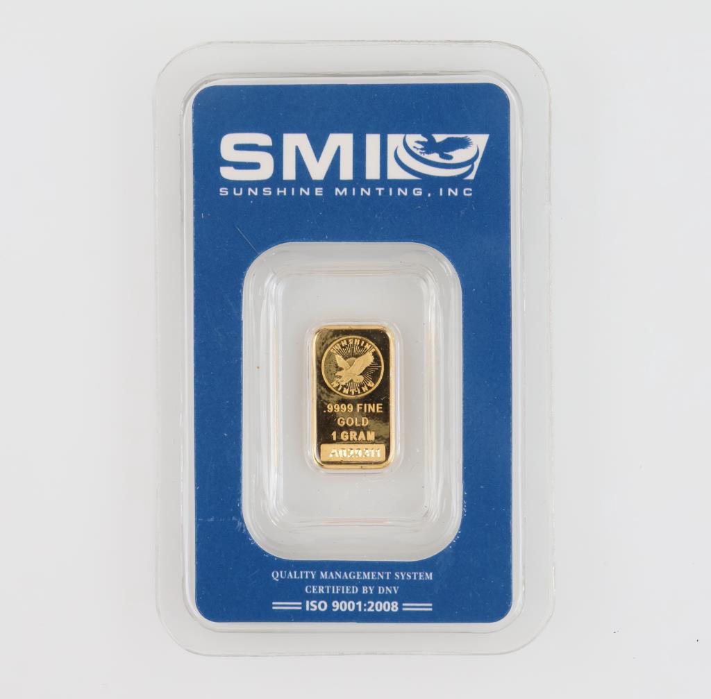 Fine Gold Sunshine Minting 1g Bar | Property Room