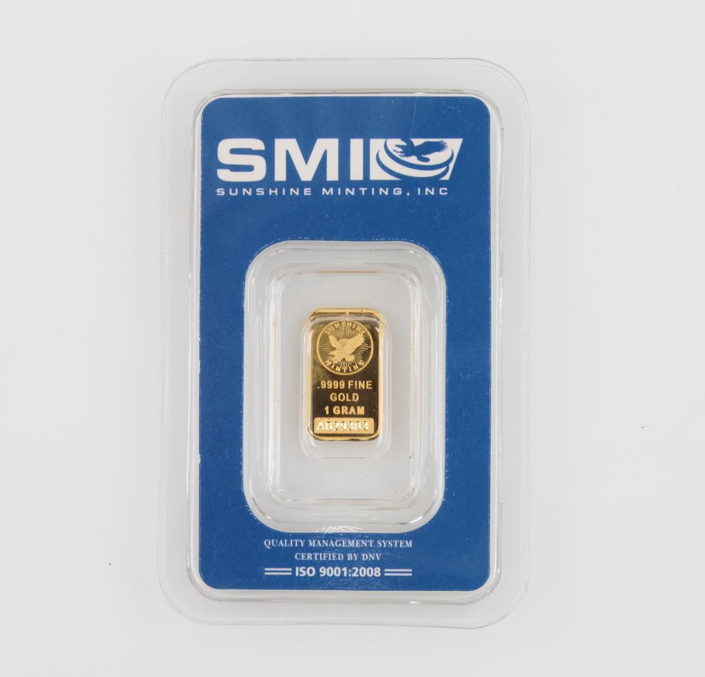 Fine Gold Sunshine Minting 1g Bar | Property Room