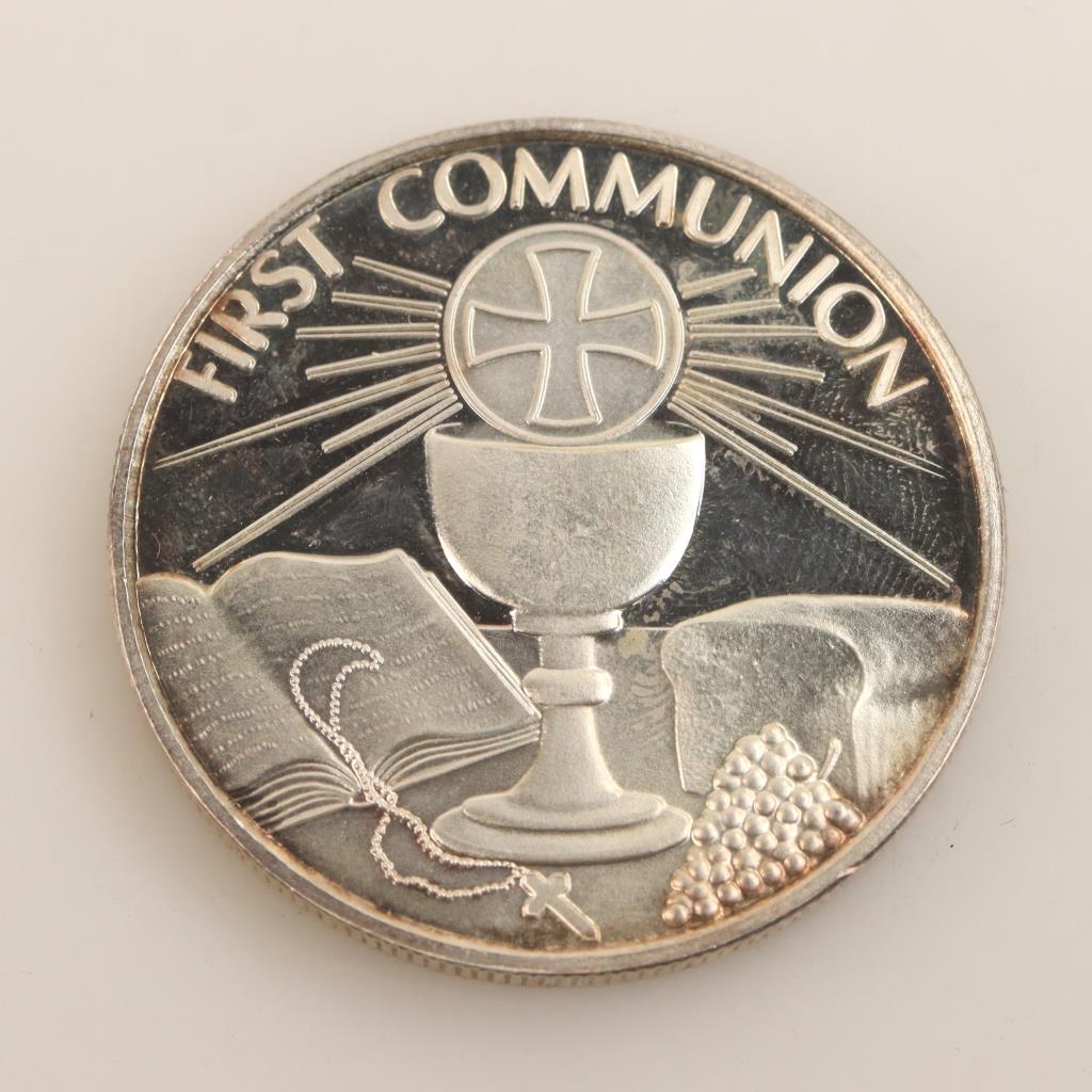 Fine Silver 1oz First Communion Round | Property Room