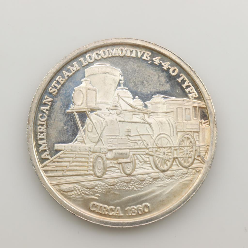 Fine Silver American Steam Locomotive 1oz Round | Property Room