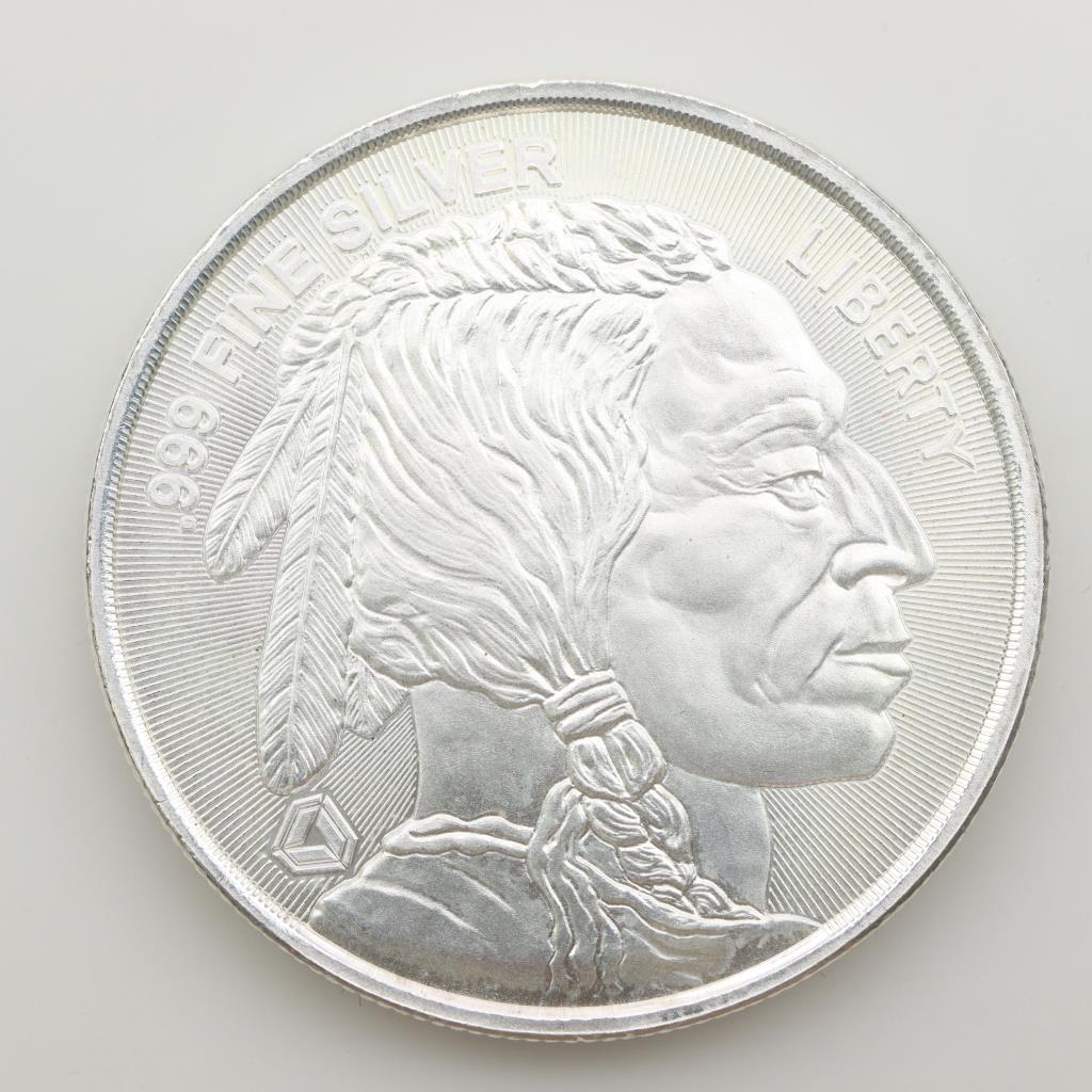 Fine Silver Dallas Gold & Silver Exchange Buffalo 31.2g Round ...