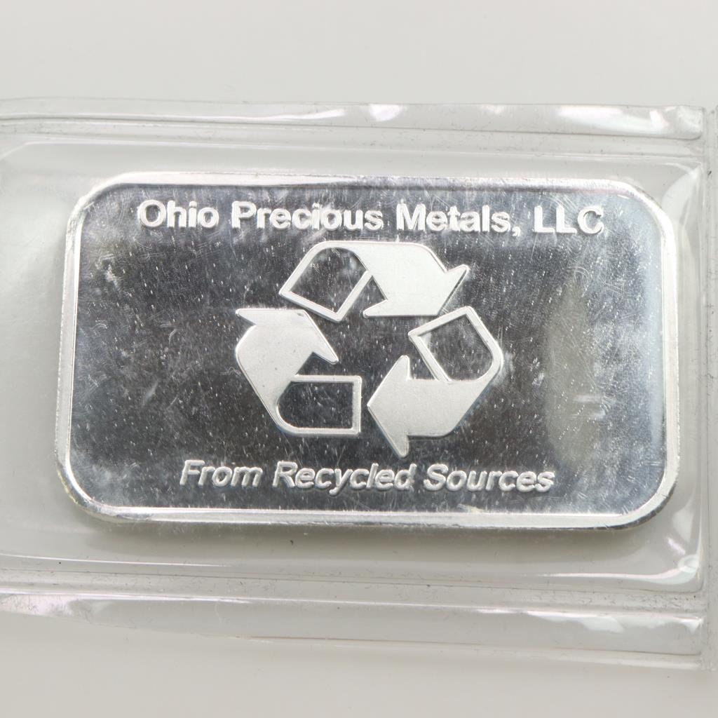 Fine Silver OPM From Recycled Sources 1 Troy Oz Bar | Property Room