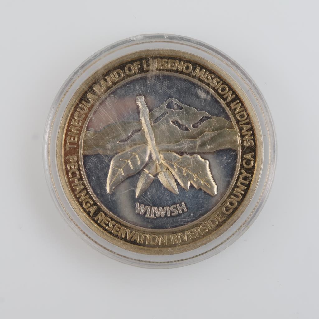 Fine Silver Pechanga Reservation Riverside County Two Tone Round 1oz ...