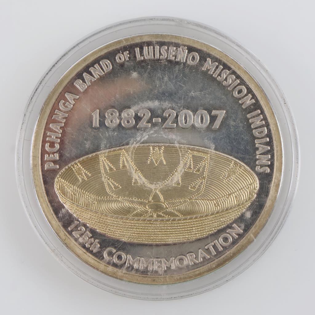 Fine Silver Pechanga Reservation Riverside County Two Tone Round 1oz ...