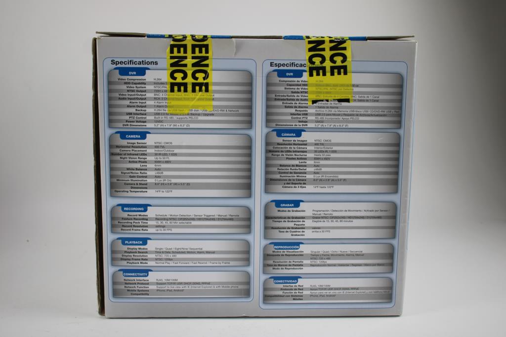 First Alert DVR 500GB Security System, HS-4705-400 | Property Room