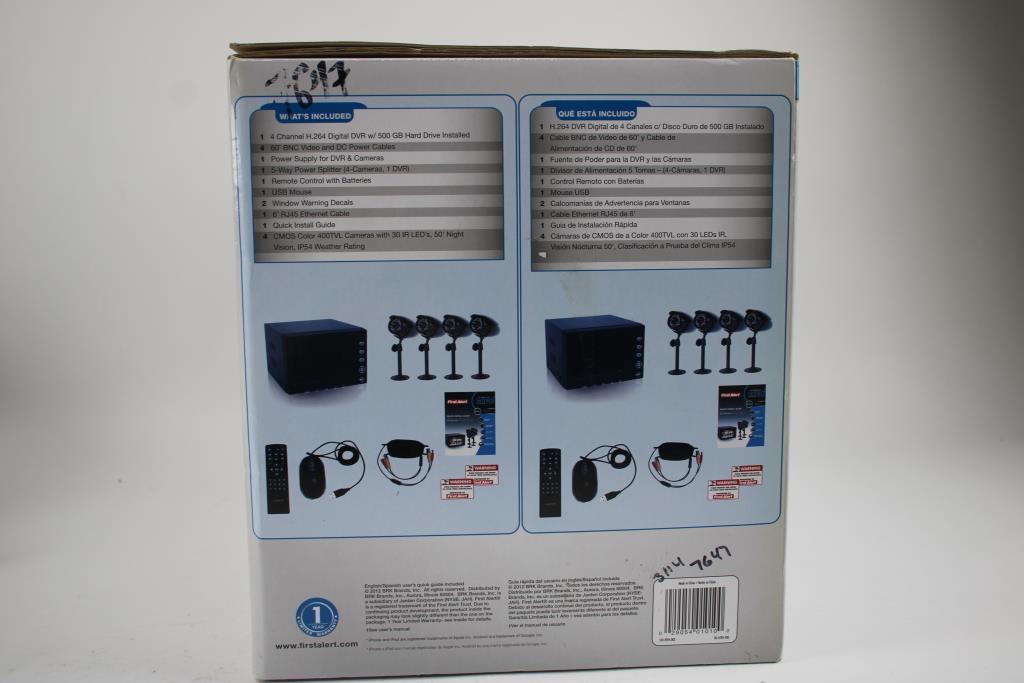 First Alert DVR 500GB Security System, HS-4705-400 | Property Room