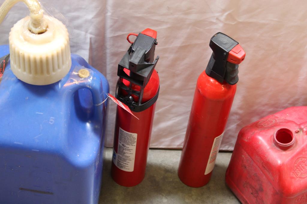 First Alert Fire Extinguishers And Plastic Gasoline Cans | Property Room