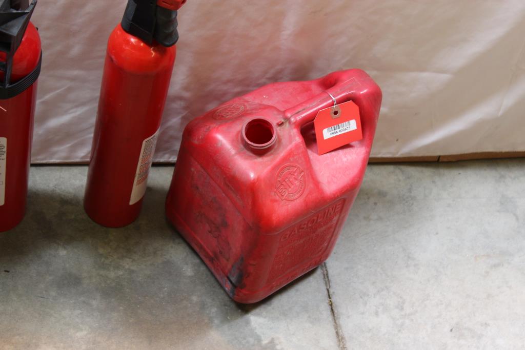 First Alert Fire Extinguishers And Plastic Gasoline Cans | Property Room