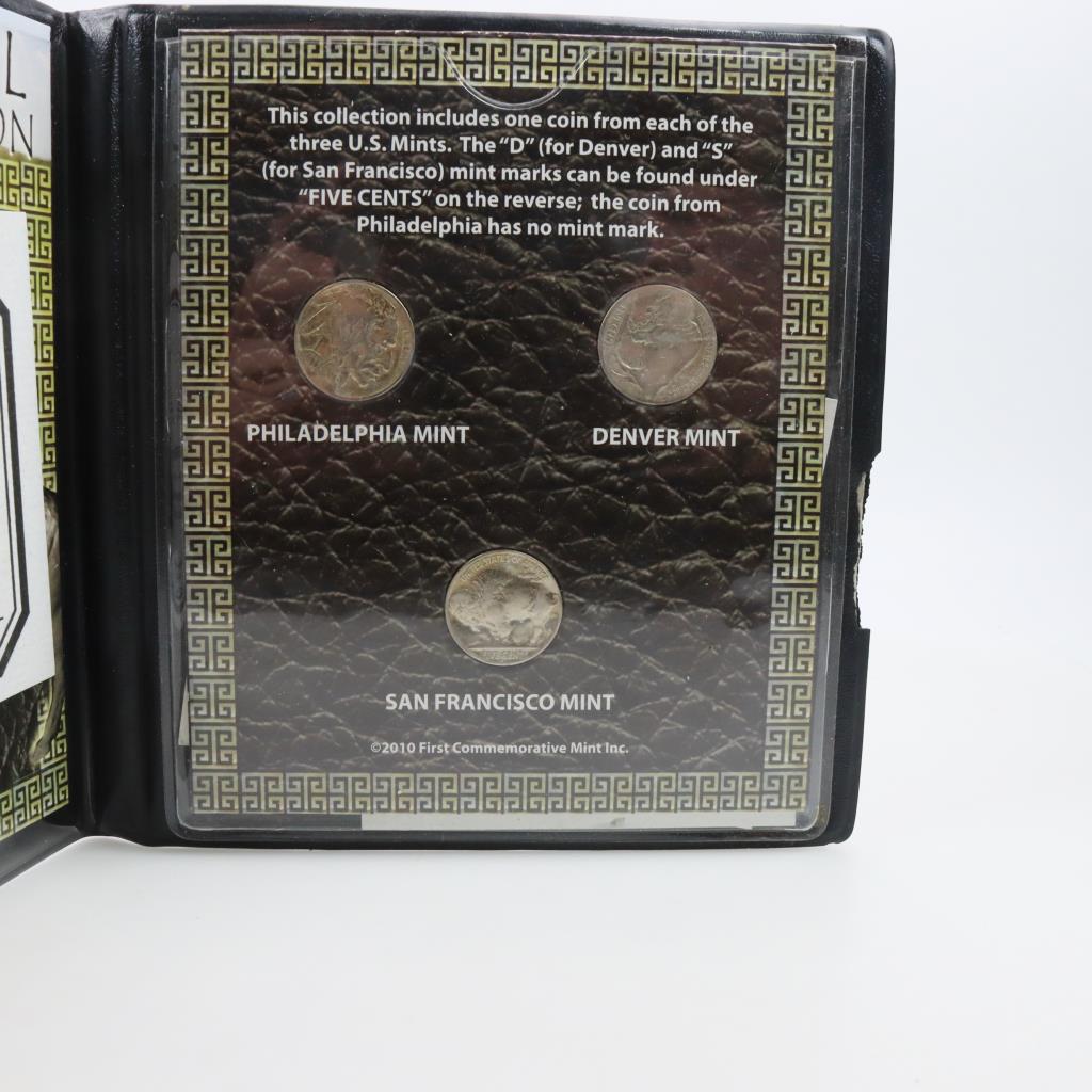 First Commemorative Mint Buffalo Nickel Mint Mark Collection With COA ...