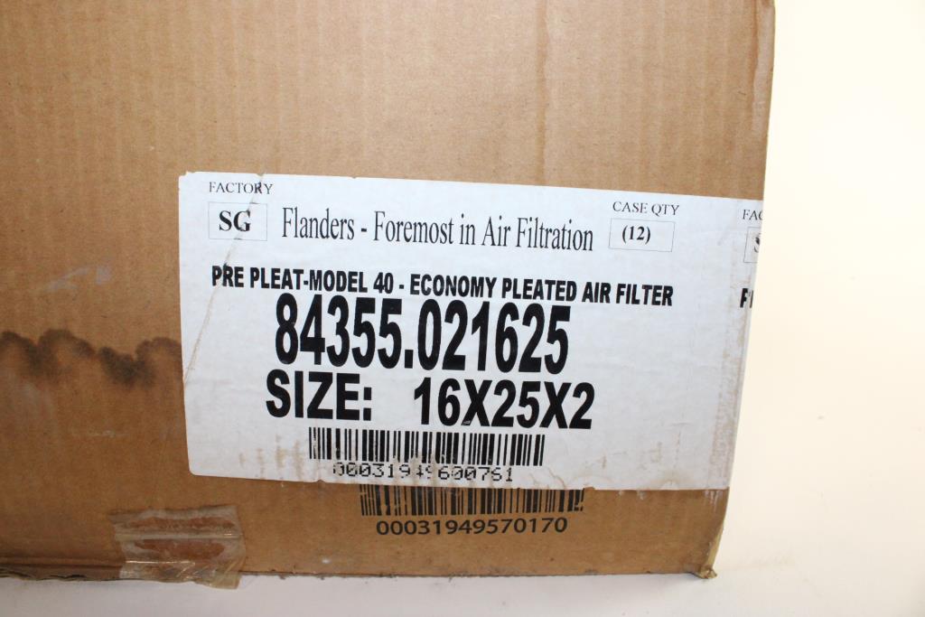 Flander Precisionaire 16x25x2 Filters, 12 Count Box | Property Room