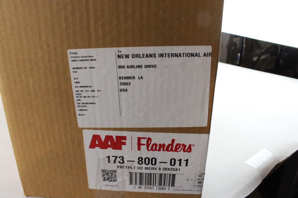 Flanders 20x25x1 Air Filters, 12 Count Box | Property Room