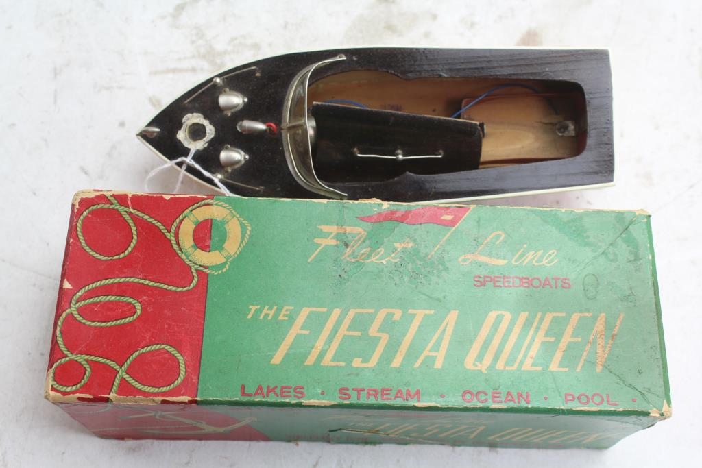 Fleet Line Speedboats The Fiesta Queen Battery Powered Boat | Property Room