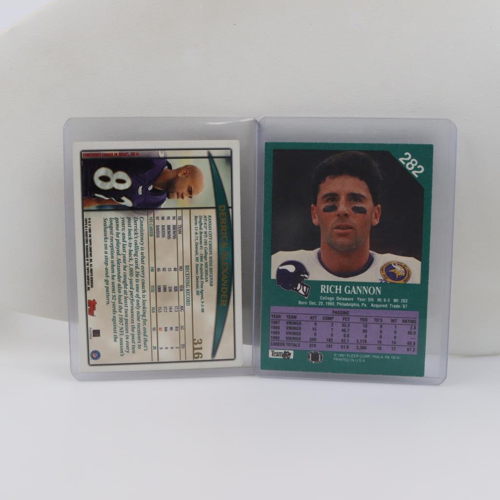 Football Trading Cards, 2 Pieces | Property Room
