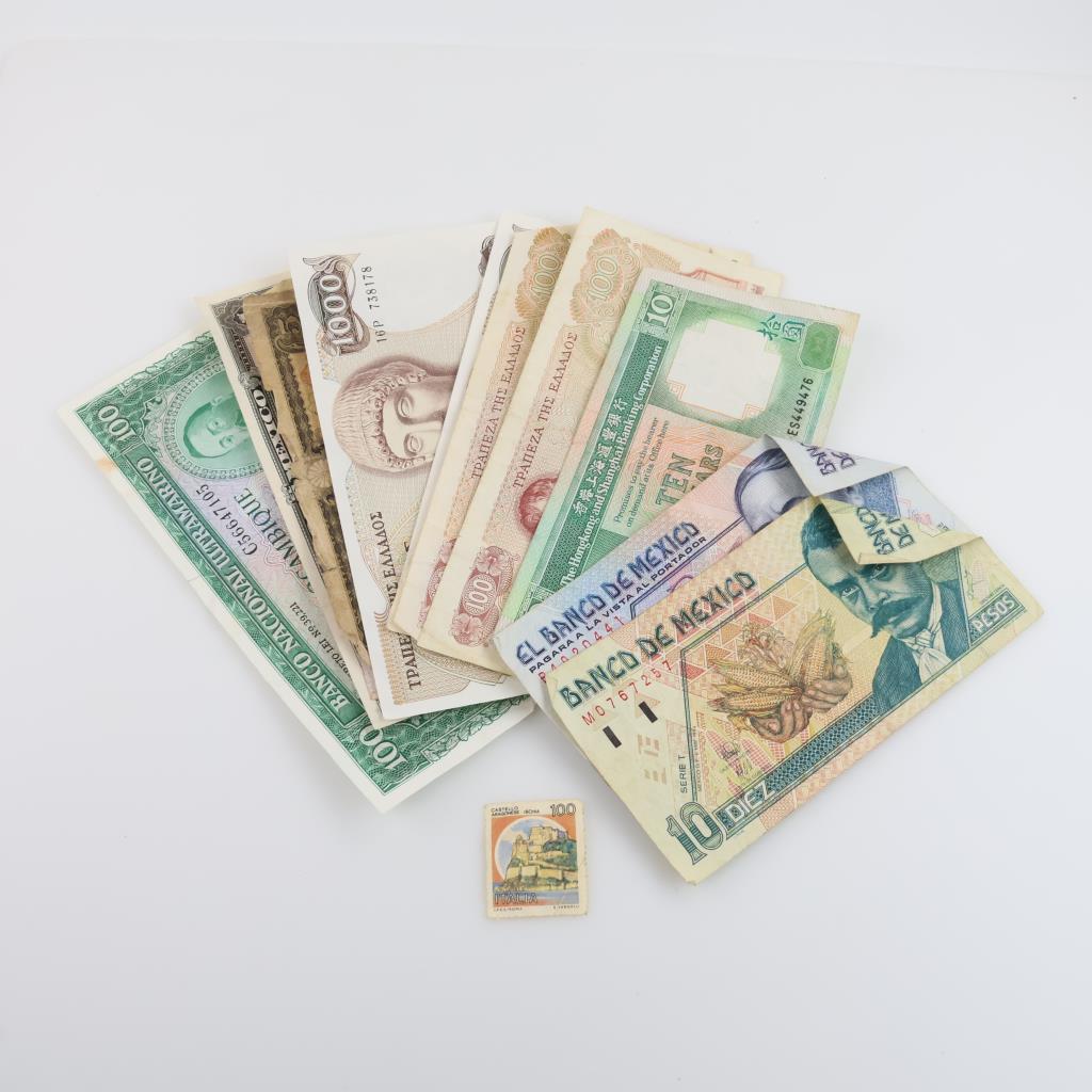 Foreign Bills And Stamp; 10+ Pieces | Property Room