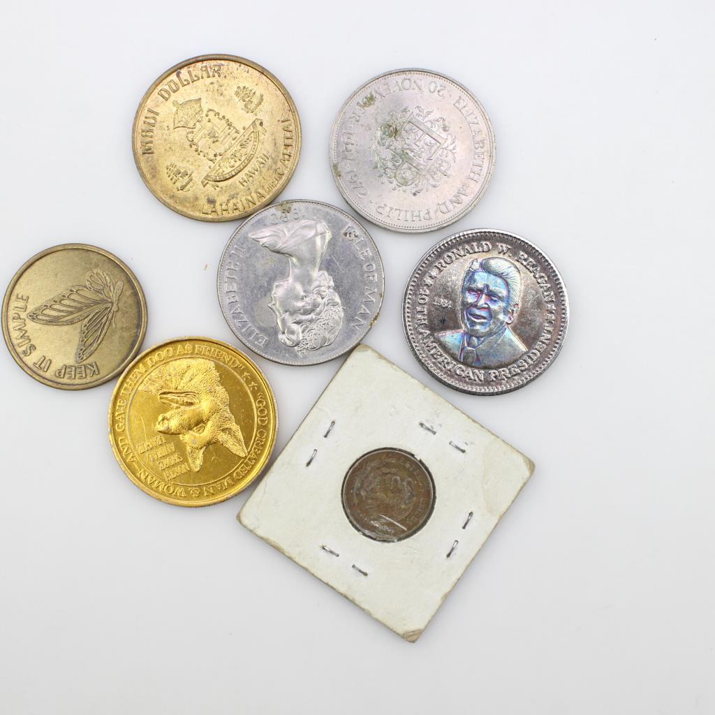 Foreign Coins And Tokens, 7 Pieces | Property Room