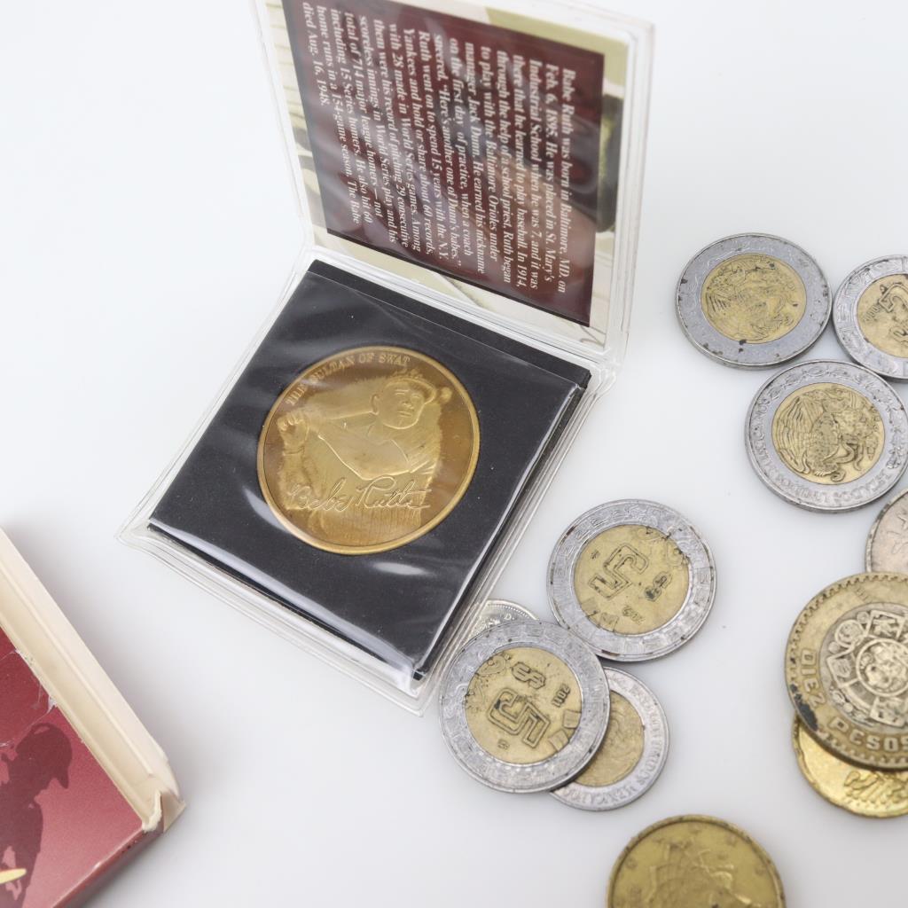 Foreign Currency And Babe Ruth Token, 13 Pieces | Property Room