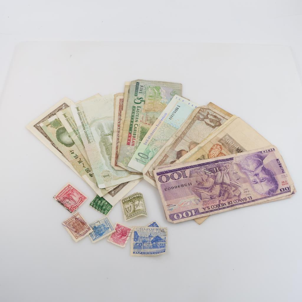 Foreign Currency And Stamps, 25+ Pieces | Property Room