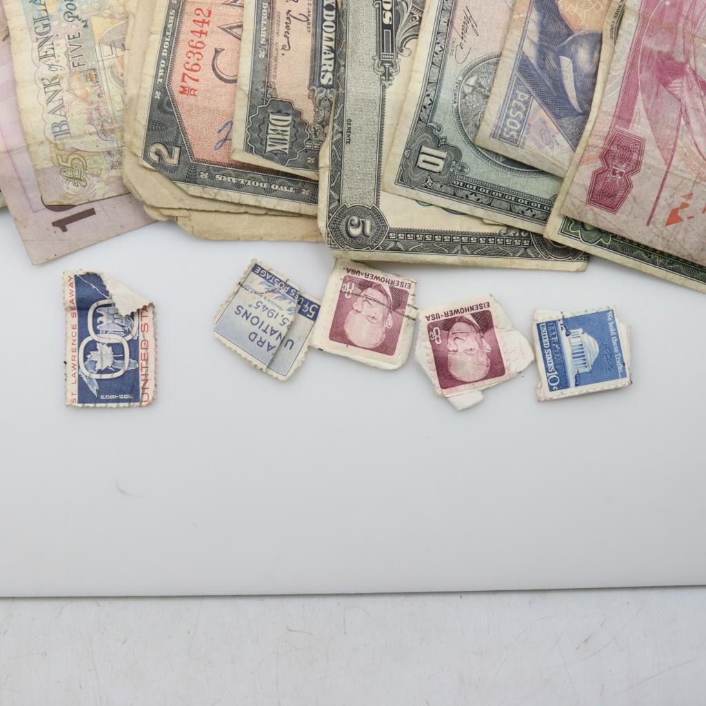 Foreign Currency And Stamps, 30+ Pieces | Property Room
