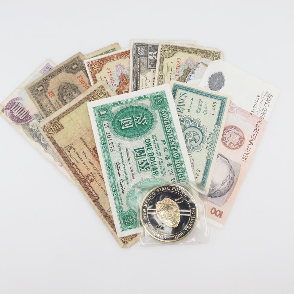 Foreign Currency And Tokens, 12 Pieces | Property Room