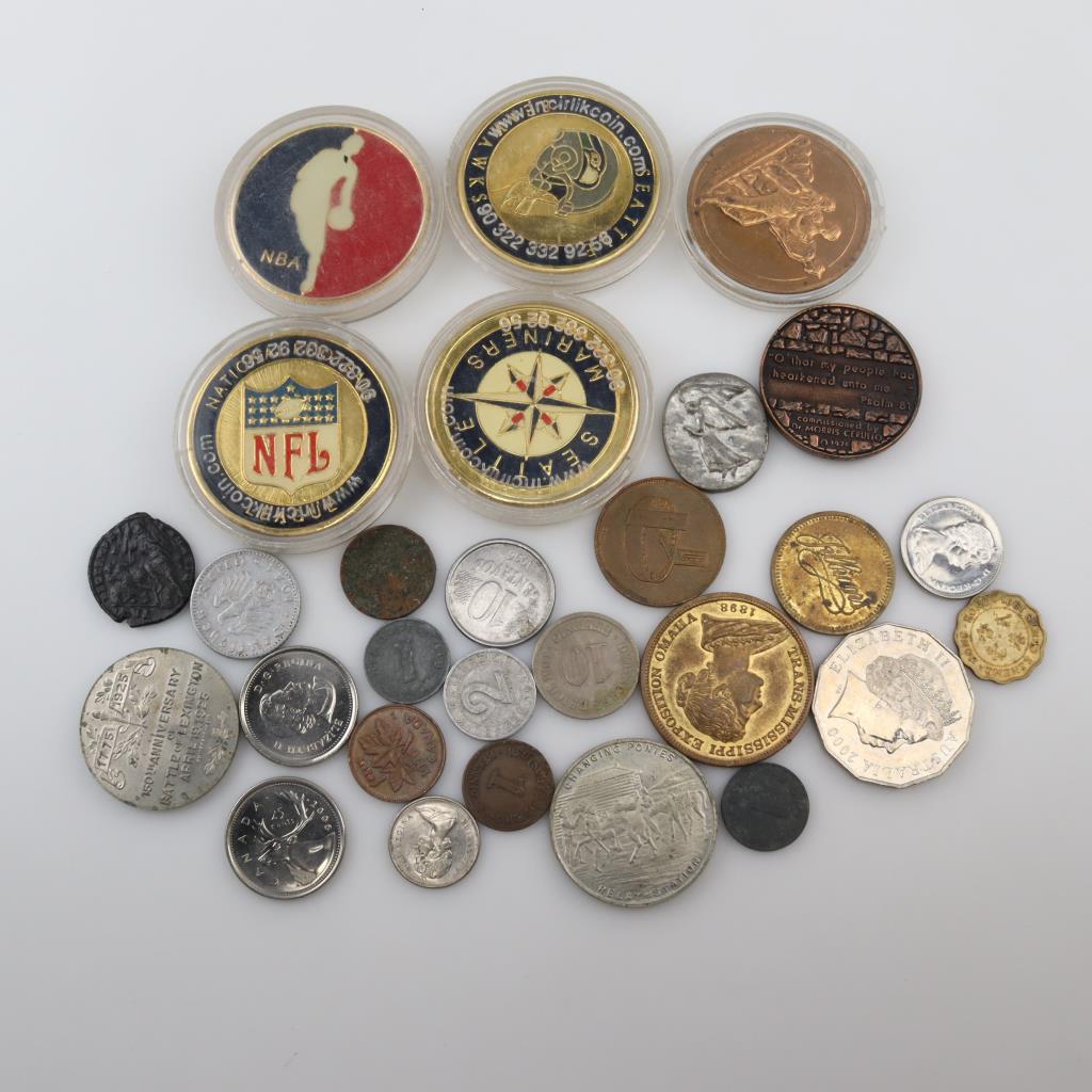 Foreign Currency And Tokens, 25+ Pieces | Property Room