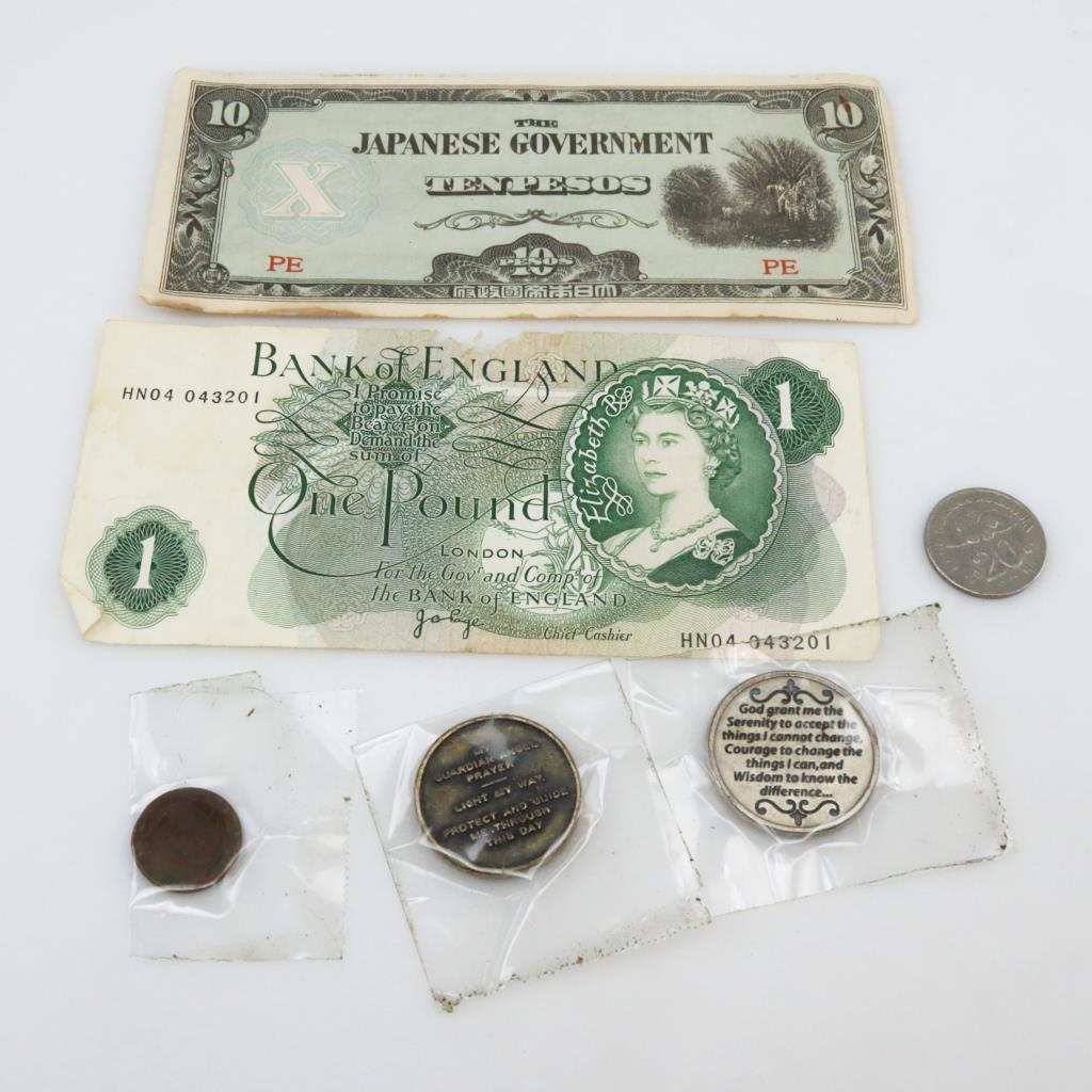 Foreign Currency And Tokens, 6 Pieces | Property Room