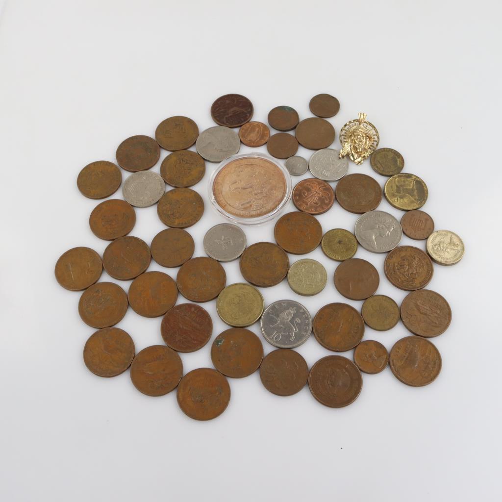 Foreign Currency, Tokens And Costume Jewelry, 1+lbs | Property Room