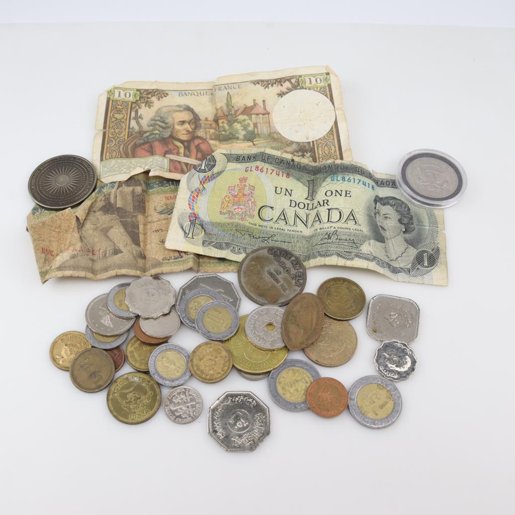 Foreign, US Currency & Tokens, 33+ Pieces | Property Room