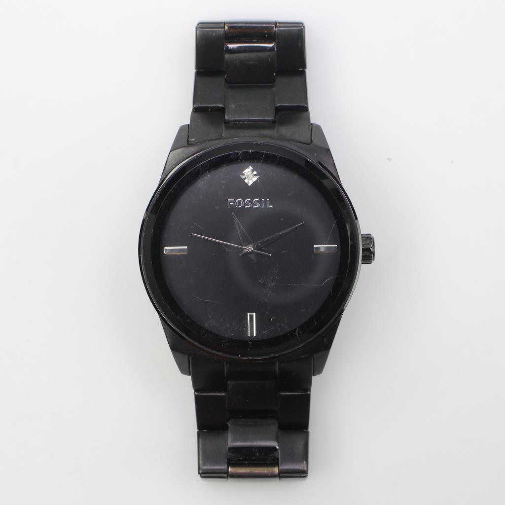 Fossil Black Stainless Steel Watch | Property Room
