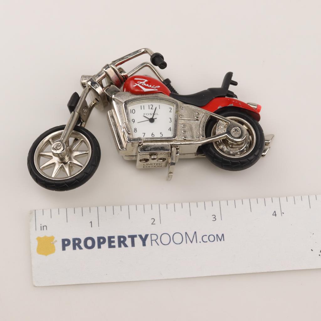 Fossil Collectible Motorcycle Red Chopper Style Watch | Property Room