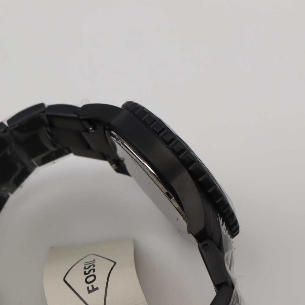 Fossil FB-01 Three-Hand Date Black Stainless Steel Watch | Property Room