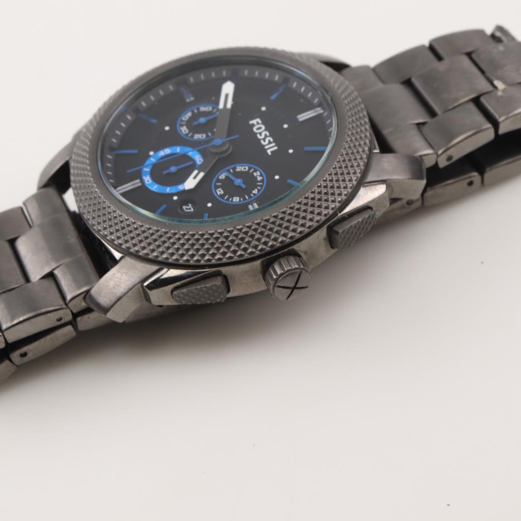 Fossil Machine Chronograph Smoke Stainless Steel Watch | Property Room