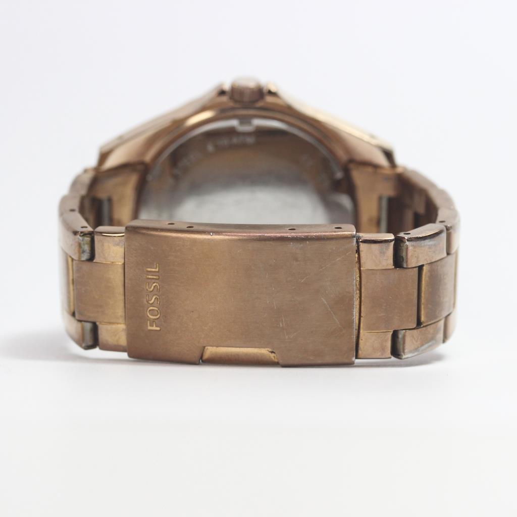 Fossil Riley Rose Gold Watch With Clear Stones | Property Room