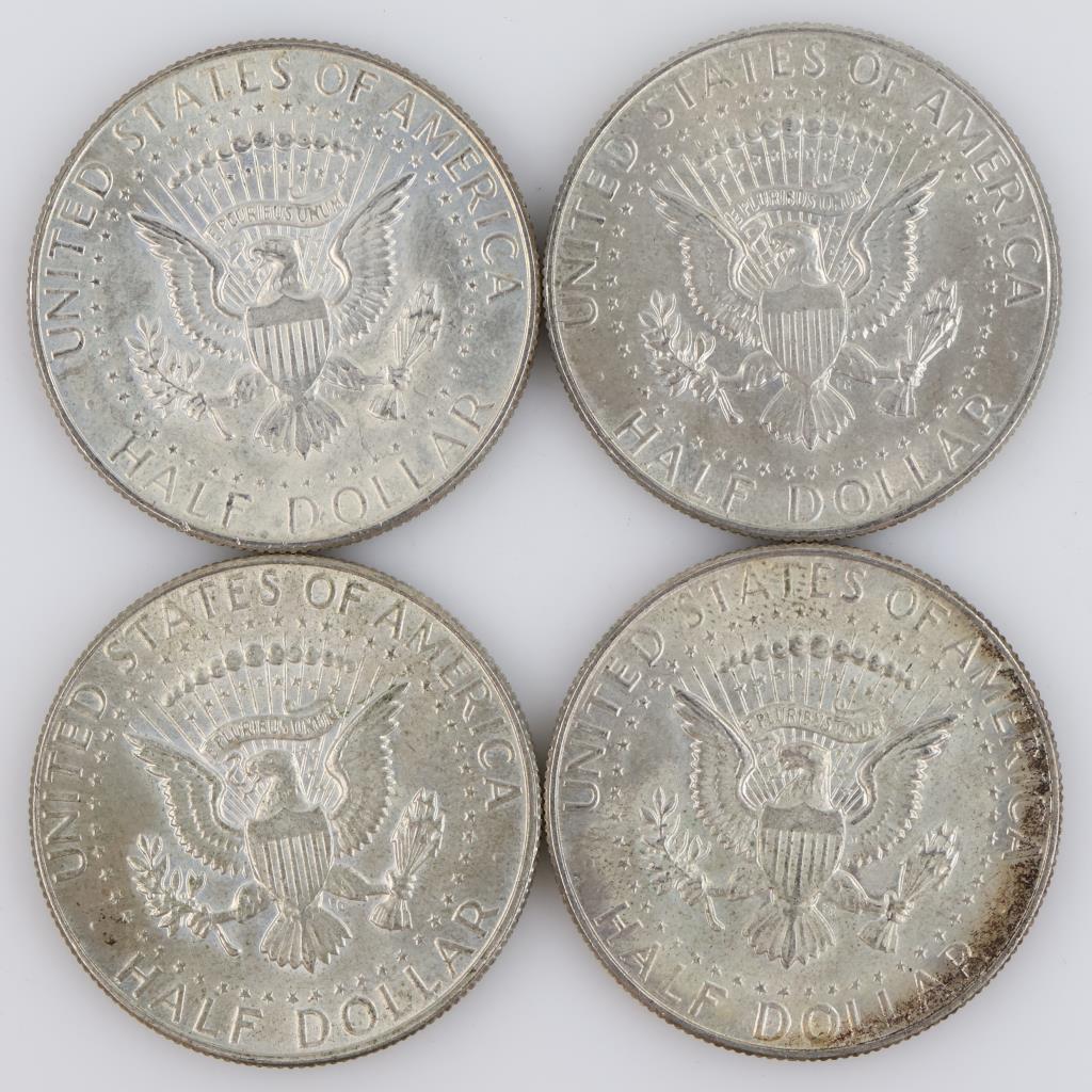 Four 1967 US Kennedy Silver Clad Half Dollars | Property Room